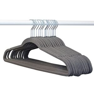 member mark elite quality velvet hangers - 50 pack (heather grey)