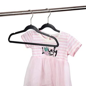 Quality Kids Children's Plastic Non Velvet Non-Flocked Thin Compact Shirt and Skirt/Pant Bundle Coat Hangers with Metal Clips for Skirts Pants Blouses 360° Swivel Hook, Jacket, Shirt, Pants,