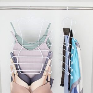 haizluop bra hanger, metal tank top hanger, 8 tier bra hangers for closet organizer space saving, 2 sets