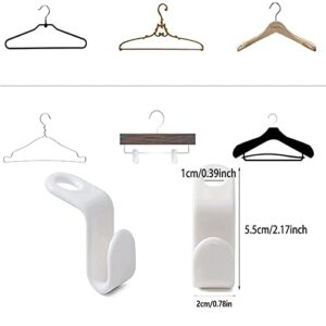 UtySty 40 Pack Clothes Hanger Connector Hook for Closet Space Saving Hooks Cascading Wardrobe Connecting Buckle Coat Organizer Rack Holder Multi Layer Extender Clip Saver