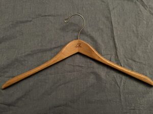 vintage wood setwell 20" mens suit hanger