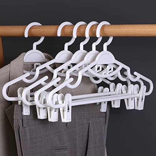 10pcs Plastic Clothes Hangers Non-Slip Skirt Organizer for Sleeveless Tops Pants Skirts