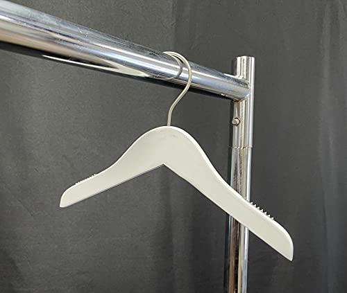 NAHANCO 10" Wooden Baby/Infant Hangers, Low Gloss White- 25/CTN.