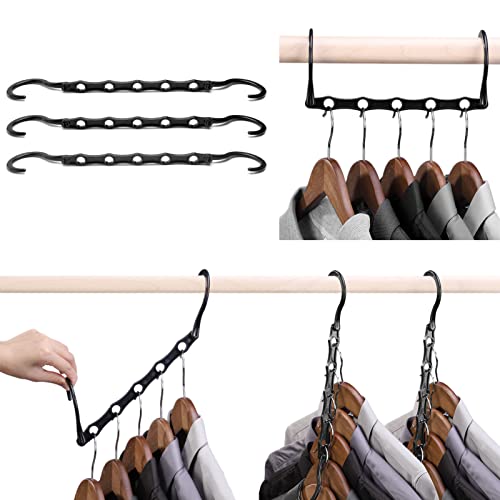 COZYMOOD Magic Clothes Hangers Smart Closet Saver Pack of 8, Sturdy Space Saving Hangers, Hanger Organizer, Closet Hangers, Closet Organizers and Storage, Dorm Home Bedroom Essentials