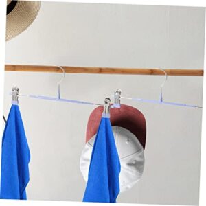 Alipis 5pcs Double Clip Skirt Pants Hanger Multifunctional Pants Rack Trousers Rack Trousers Rack Household Trousers Rack Trousers Rack No Trace Stainless Steel Blue Coat Hanger