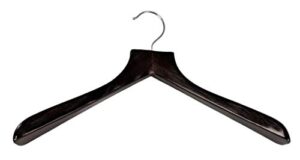 walnut finish deluxe coat hanger (set of 5)