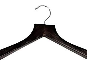 Walnut Finish Deluxe Coat Hanger (Set of 5)