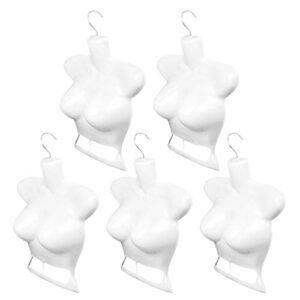 cabilock 5pcs female hollow back mannequin torso set dress body torso dress form hanging hook body shape bikini hanger for lingerie swimsuit hanger