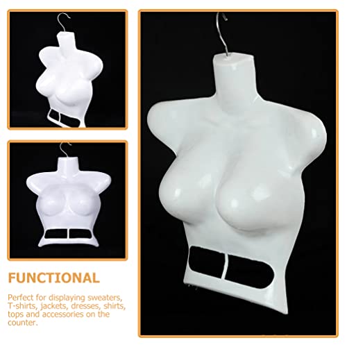 Cabilock 5pcs Female Hollow Back Mannequin Torso Set Dress Body Torso Dress Form Hanging Hook Body Shape Bikini Hanger for Lingerie Swimsuit Hanger