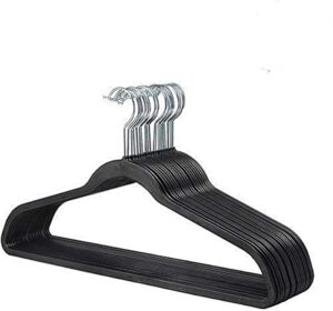 only hangers no flock space saving hangers, black, set of 20