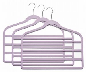 slim-line lavender multi pant hangers