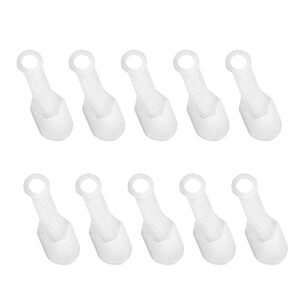 pzrt 10 pairs non-slip rubber hanger grips transparent clothes hanger grips men women closet accessories, white