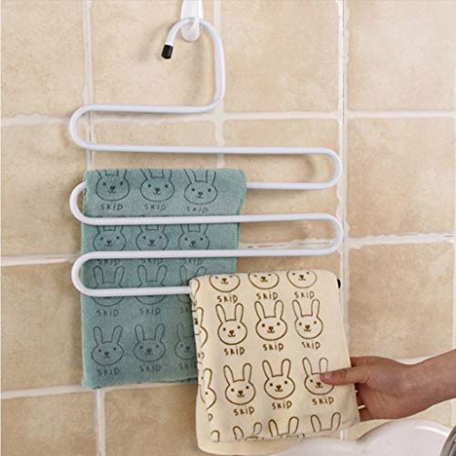 MXIAOXIA 5 Layers Multifunctional Clothes Hangers Pant Storage Cloth Rack Trousers Hanging Shelf Non-Slip Clothing Organizer Storage Rack