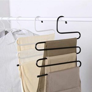 MXIAOXIA 5 Layers Multifunctional Clothes Hangers Pant Storage Cloth Rack Trousers Hanging Shelf Non-Slip Clothing Organizer Storage Rack