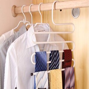 MXIAOXIA 5 Layers Multifunctional Clothes Hangers Pant Storage Cloth Rack Trousers Hanging Shelf Non-Slip Clothing Organizer Storage Rack