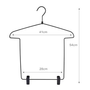 Body Shape Coat Rack for Girls Trouser Garments Holder Wardrobe Organizer Dress Holder Hanger for Laundry Bedroom Home , Black