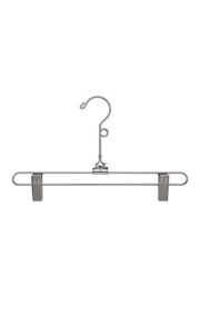 metal skirt hangers, pants hangers (12 inch chrome) - case of 100