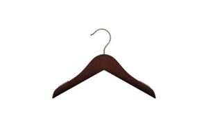 nahanco 10" wooden baby/infant hangers, low gloss mahogany- 25/ctn.