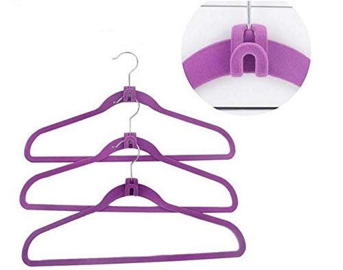 WOIWO 10Pcs Cascading Hanger Hooks Connector for Stack Clothes,Space-Saving Attachment Huggable Style Hangers