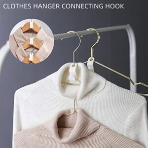 Sngihurg 80 PCS Clothes Hanger Connector Hooks,Heavy Duty Closet Hook Hangers Space Saving,Hanger Extender Clips,Cascading Connection Hooks(White)