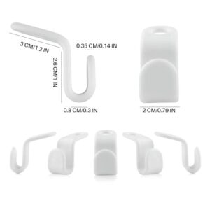 Sngihurg 80 PCS Clothes Hanger Connector Hooks,Heavy Duty Closet Hook Hangers Space Saving,Hanger Extender Clips,Cascading Connection Hooks(White)