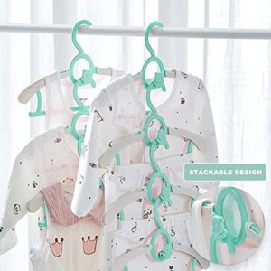 40pcs Baby Gift HGYZE Nursery Closet Hangers, Ultra-Thin Non-Slip and Extendable Laundry Infant Pant Hanger for Newborn Clothes - Adjustable Children Coat Hanger for Girl Boy Toddler Kid Child