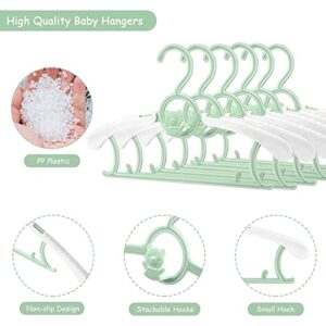 40pcs Baby Gift HGYZE Nursery Closet Hangers, Ultra-Thin Non-Slip and Extendable Laundry Infant Pant Hanger for Newborn Clothes - Adjustable Children Coat Hanger for Girl Boy Toddler Kid Child