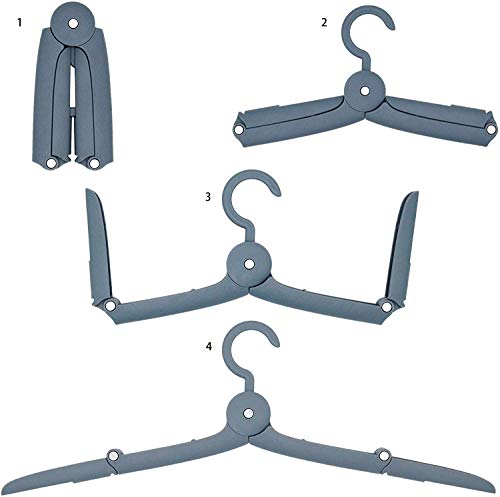 LaiYHe 6 Pack Travel Portable Folding Hanger Multi-Functional Travel Hanger Camping Travel Clothing Drying Cloth Hangers Storage