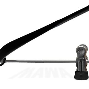 Mawa by Reston Lloyd BodyForm Series Non-Slip Space Saving Clothes Hanger with 2 Clips for Pants or Skirts, Style 42/LK, Set of 5, Black