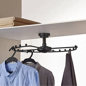 peaceipus wardrobe 360° rotating hanger cloakroom corner hanging hanger space saving round metal hanger