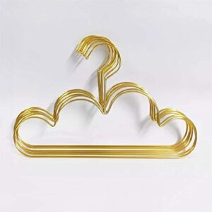 walnut 5pcs hangers non slip metal toddlers clothes hanger golden kids cloud shape coat hanger clothing storage organizer rack