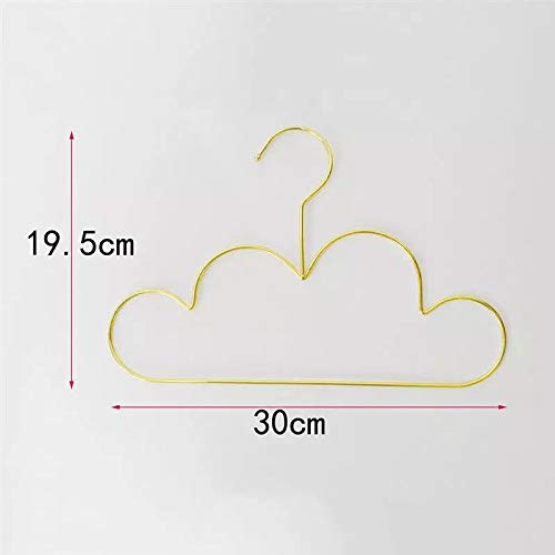 WALNUT 5pcs Hangers Non Slip Metal Toddlers Clothes Hanger Golden Kids Cloud Shape Coat Hanger Clothing Storage Organizer Rack