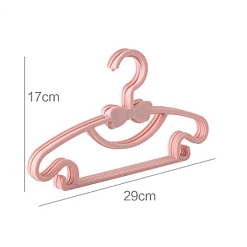 DOUBAO Lightweight Sturdy Anti-Brittle Clothes Hanger Hanger Bright-Colored Children Clothes Hanger Waterproof Household (Color : D, Size : 29 cm x 17 cm)