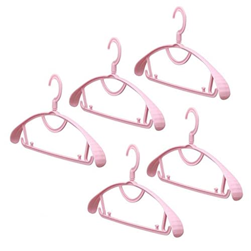 DOUBAO 5Pcs Non-Slip Thickened Plastic Clothes Hangers Shirts Pants Clothes Wide Shoulder Racks Home Supplies (Color : D, Size : 19cm x 40.3cm x 3cm)