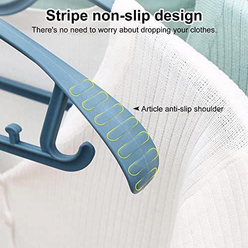 DOUBAO 5Pcs Non-Slip Thickened Plastic Clothes Hangers Shirts Pants Clothes Wide Shoulder Racks Home Supplies (Color : D, Size : 19cm x 40.3cm x 3cm)