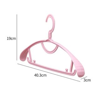 DOUBAO 5Pcs Non-Slip Thickened Plastic Clothes Hangers Shirts Pants Clothes Wide Shoulder Racks Home Supplies (Color : D, Size : 19cm x 40.3cm x 3cm)