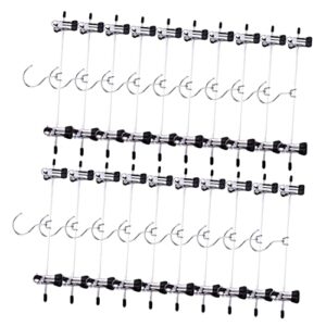 holibanna 20pcs stainless steel hangers space saving hanger clothes hanger with clips dress rack non slip hanger simple hanger retractable clothes rack hanger clip hanger coat hanger