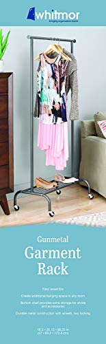 Whitmor Garment Rack, Gunmetal Grey