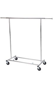 sswbasics chrome single-rail collapsible salesman clothing rack