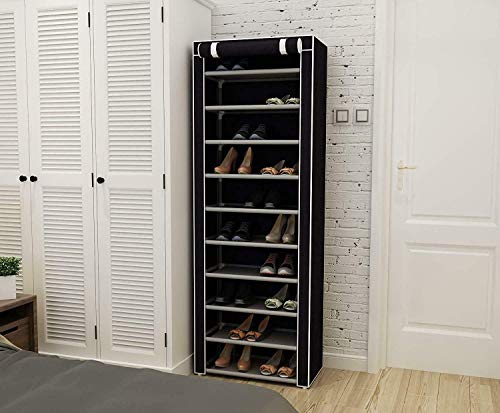 6768 - 10 Tiers 30 Pairs Shoe Tower Cabinet Standing Storage Space Saving – MN27