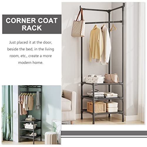 LIFKOME Heavy Duty Hangers Garment Rack Hanging Coat Rack Handbags Clothes Rack Clothes Stand for Corner Scarf Hanger