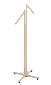 sswbasics 2-way clothing rack with slant arms - boutique ivory