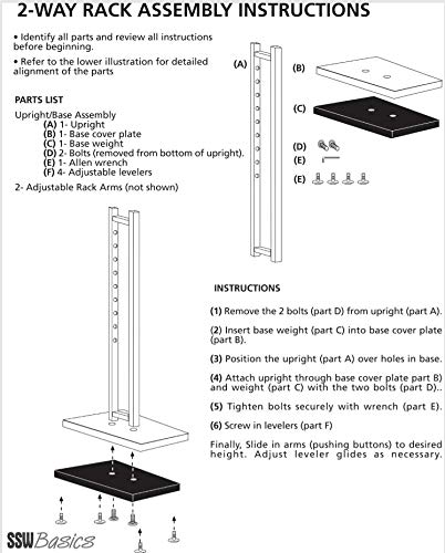 SSWBasics 2-Way Clothing Rack with Slant Arms - Boutique Ivory