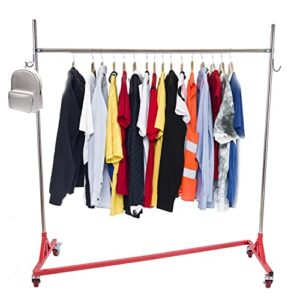 ROREP Z Rack Commercial Z Base Garment Rack Heavy Duty Rolling Z Garment Rack for department stores and laundries.