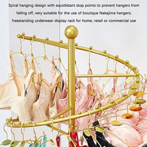 LXBAMKEA Spiral Underwear Rack, Clothing Store Lingerie Display Stand with Balls Stops, Retail/boutiques Swimsuits Bra Shorts Socks Panties Floor-Standing Storage Shelves