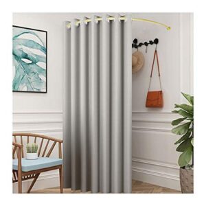 yjfeng clothing store changing room, women's clothing store dressing fitting tent room, c-shaped curtain rod, for shopping malls, offices, with hook up (color : light gray, size : 90x90cm)