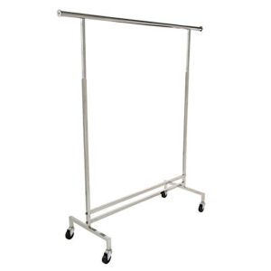 only garment racks polished chrome adjustable rolling clothes rack