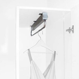 Emuca 7005725 - Wardrobe Pull Out Clothes Hanger Rail, Sliding Hanging Rail with Lenght 800mm