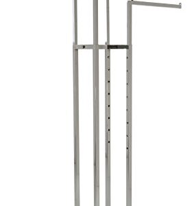 Only Garment Racks #2223 Four Way Rack Clothing Rack - Heavy Duty Chrome 4 Way Rack, Adjustable Height Arms, Square Tubing, Perfect for Clothing Store Display with 4 Straight Arms