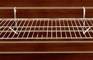 Only Garment Racks White Wire Slatwall/Gridwall Shelf 24"L x 12"D